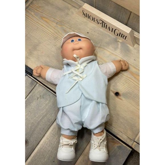 Cabbage Patch Kids | Toys | 9761982 Vintage Cabbage Patch Boy Doll Blue Eyes Full Outfit With ...